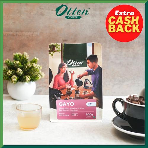 Promo Kopi Arabica Aceh Gayo Wine Process 200g - Biji Bubuk Otten Coffee - Medium Coarse - Kota ...