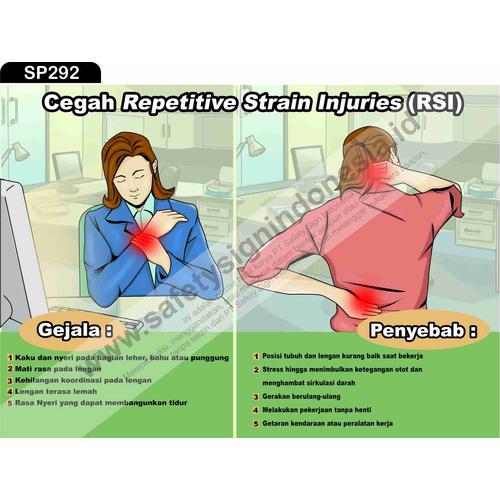 Jual SP292 Poster K3 Safety A2 - Cegah Repetitive Strain Injuries ...
