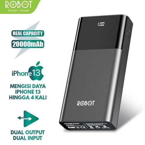 Jual Pb Robot Power Bank Rt22 Powerbank 20000Mah Dual Port Input & Output - Jakarta Barat ...