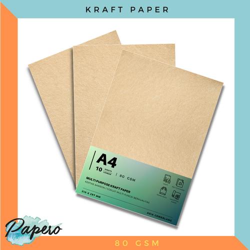Jual Kertas Coklat Kraft Samson A4 80GSM - A4 10 lbr/pack - Kota ...