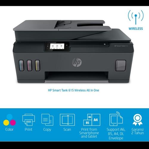 Jual PRINTER HP SMART TANK 615 ADF WIFI AIO / HP 615 WIRELESS ALL IN ...