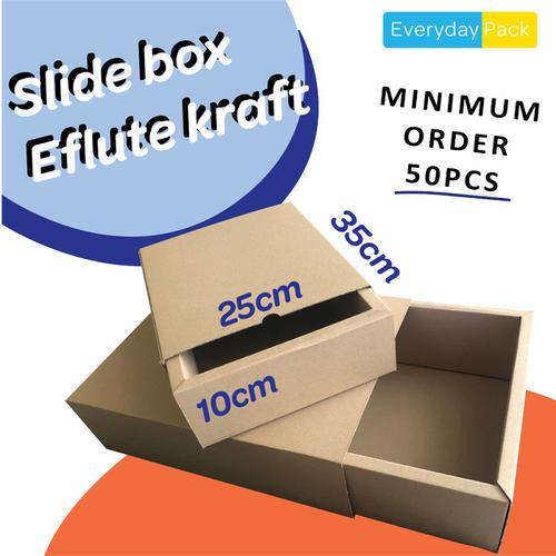 Jual Slide boxes Eflute corrugated Print warna 35cm x 25cm x10cm ...