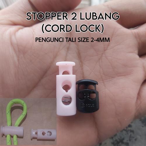 Jual Stopper Botol 2 Lubang Tali Serut Cord Lock - Hitam - Kota Bekasi ...