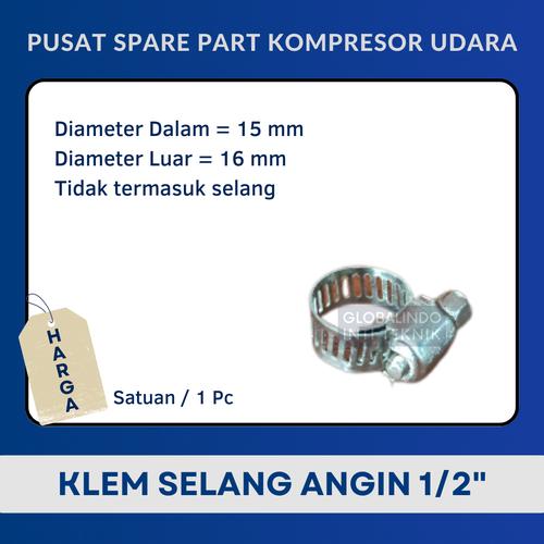 Jual Klem Selang Kompresor 1/2" 5/8" 3/4" Hose Clamp Selang Kompresor ...