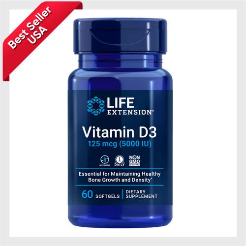 Jual Life Extension Vitamin D3 5000 IU 60 softgel - The Sunshine ...