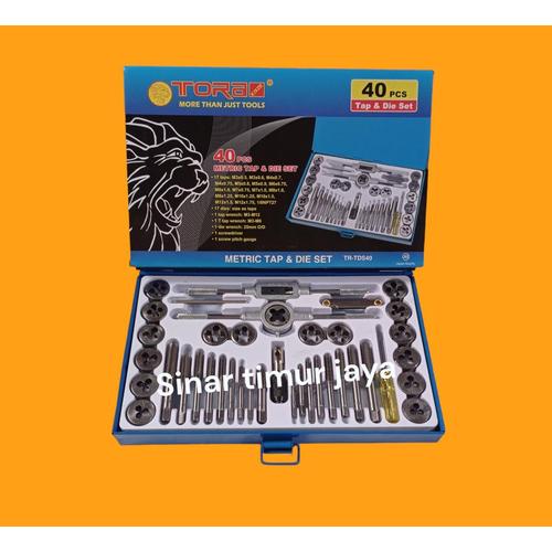 Jual Tora 40 PCS Box Besi Hand Tap Set Gagang Tap Alat Senai Set ...