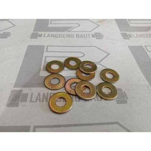 Jual 10 PCS Ring Plat M5 Kuning / Putih / Ring Baut Kunci 8 Tebal ...