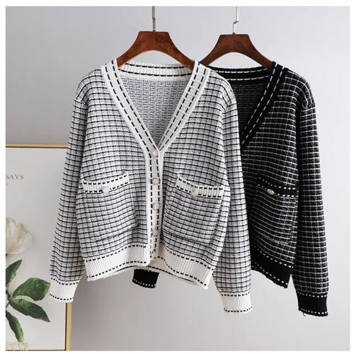 Jual Cardigan Rajut Kotak - Knit Cardigan Premium - Putih - Jakarta Barat - Little Charme ...
