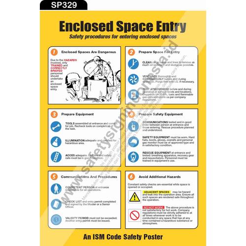 Jual SP329 Poster K3 Safety A1 - Enclosed Space Entry - Kota Cimahi ...