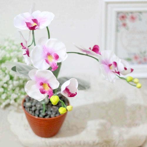 Jual BUKET BUNGA ANGGREK PLASTIK ARTIFICIAL DEKORASI MEJA SHABBY 6 ...