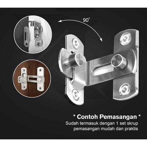 Jual Besi Plat Slot Grendel Holder Pengunci Pengaman Pintu Siku Rakk ...