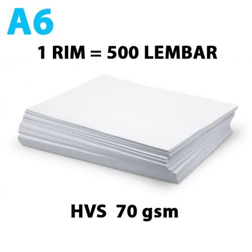 Jual Kertas HVS 70 GSM Ukuran A6 / Kertas Resi A6 - 1 RIM isi 500 ...