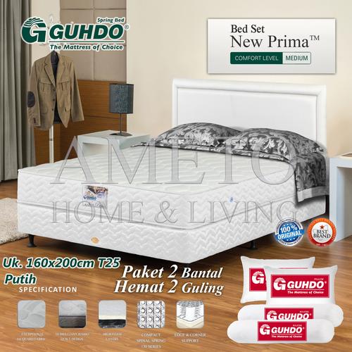 Jual Paket Spring Bed Guhdo 160x200 cm New Prima Prospine Style-Full Set - Putih - Kota Depok ...