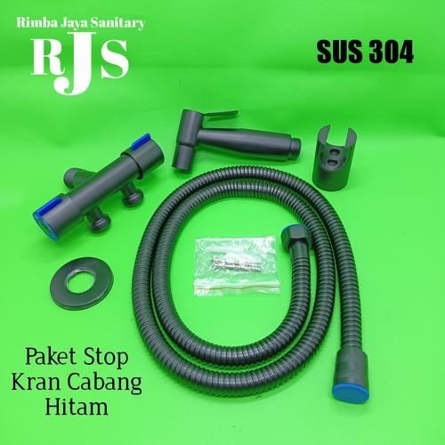 Jual JET SHOWER PAKET STOP KRAN CLOSET/TOILET SHOWER SET - Cbng Hitam ...