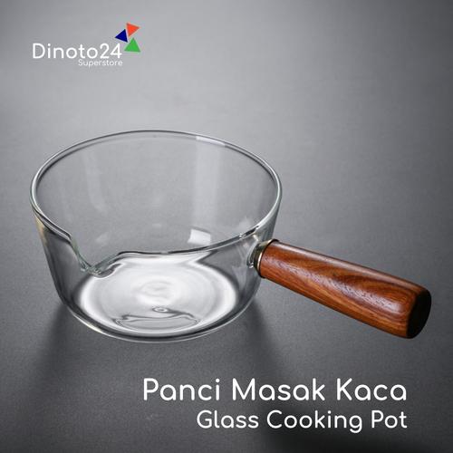 Jual Panci Masak Kaca Glass Cooking Pot Wooden Handle - KC007 - 400ml ...
