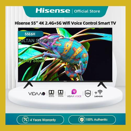 Jual HISENSE LED TV 55E6K 55 INCH 4K UHD SMART TV BEZELLES DESIGN I ...