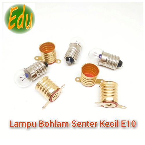 Jual Lampu Bohlam Senter Kecil E10 Dan Fitting Untuk Praktikum Sekolah ...