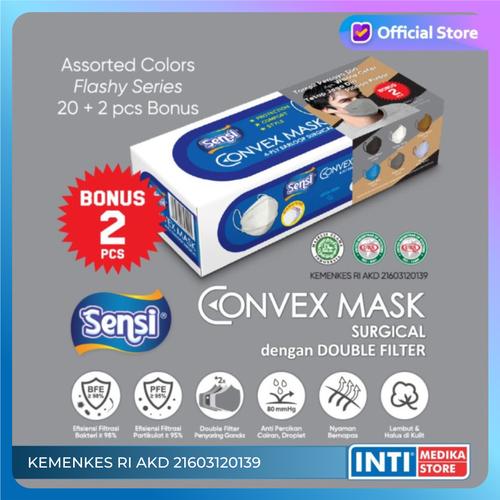 Promo SENSI - Convex Mask 4 Ply FLASHY SERIES | Masker Sensi Earloop ...
