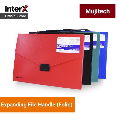 Jual EXPANDING FILE WITH HANDLE FOLIO INTERX TAS DOKUMEN MAP SEKAT ...