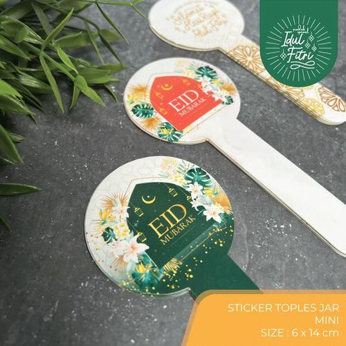 Jual sticker label lebaran ukuran 6 x 14 cm pengaman toples mini kue ...