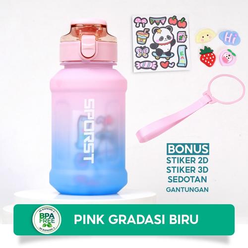Jual Botol Air Minum Gradasi Sports 1000ML Free Stiker 2D+3D BPA FREE ...
