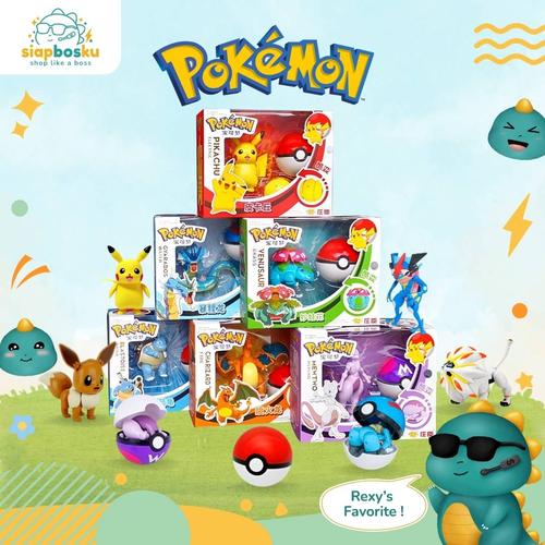 Promo MAINAN POKEMON POKEBALL ACTION FIGURE DEFORMATION ORIGINAL SET ...
