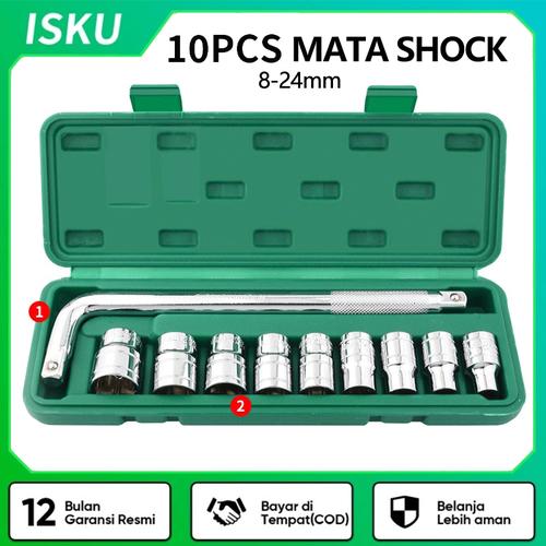 Promo ISKU kunci Shock L 10pcs 1/2 Inch Kunci Sok L Mata Shock Set ...