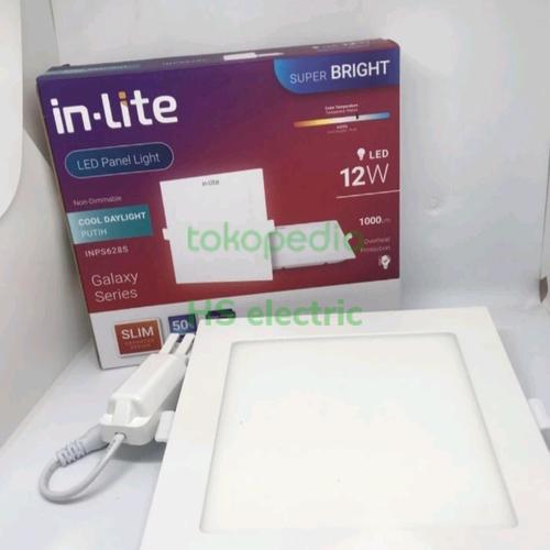 Jual Lampu Led Downlight Panel 12 Watt Kotak IN LITE-- KUNING- PUTIH ...