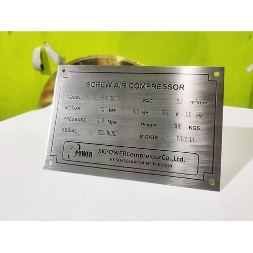 Jual plat label Stainless / plat mesin / label plat panel - Jakarta ...