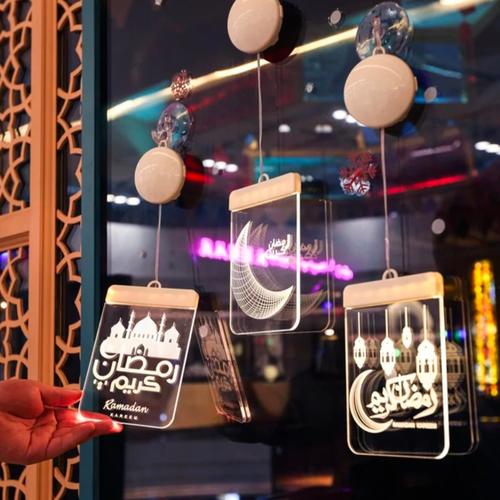 Jual Lampu Led Gantung Jendela Pintu Dekorasi Eid Mubarak Lampu Led ...
