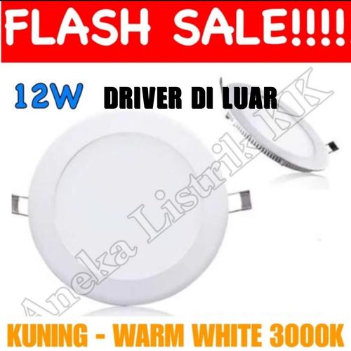 Jual LAMPU DOWNLIGHT PANEL LED 12w KUNING BULAT 12watt TIPIS PLAFON ...