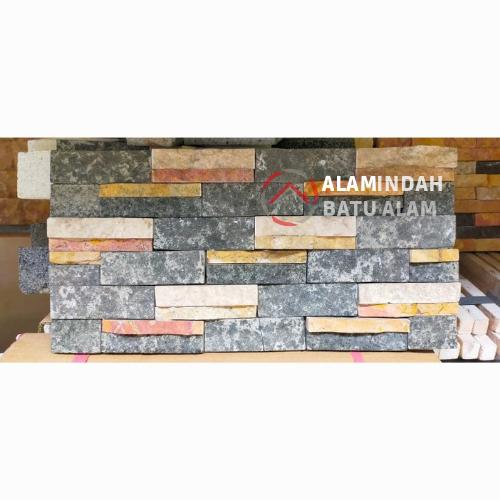 Jual batu alam mozaik wall cladding hitam 20x40 01 - Jakarta Timur ...