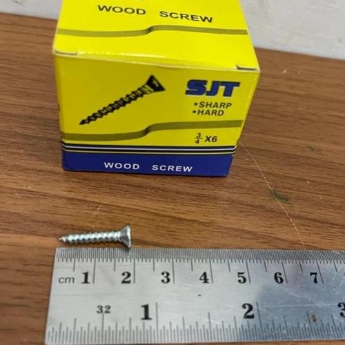 Jual sekerup kayu 2 cm skrup sekrup baut cacing Wood screw SJT 3/4 x 6 ...