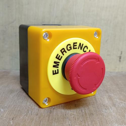 Jual Emergency Push Button + Box/Emergency Stop - +label - Jakarta ...