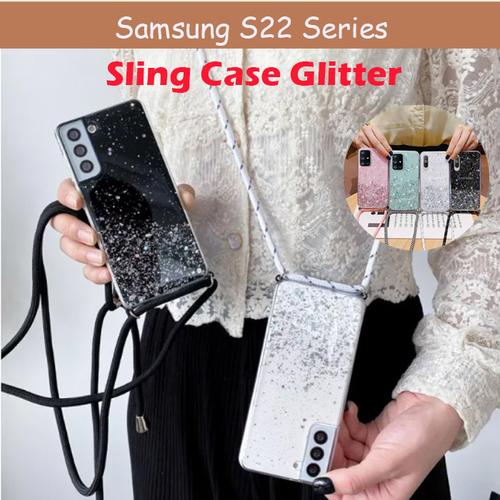 Jual Samsung S22 Ultra Plus SLING CASE TALI GLITTER SOFT CASING ...