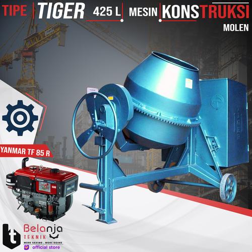 Jual Tiger Mesin Aduk Semen Molen 425 Liter + Mesin Engine Yanmar TF 85 ...