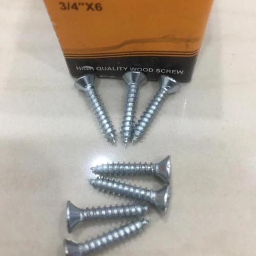 Jual sekerup kayu 2cm skrup sekrup baut cacing Wood screw 3/4 x 6 ...