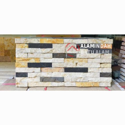 Jual batu alam mozaik wall cladding 3 warna 04 20x40 - Jakarta Timur ...