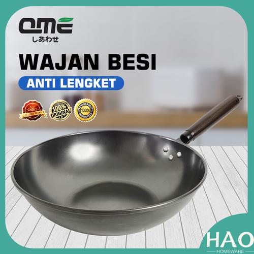 Jual Wajan Besi Hitam Anti Karat & Anti Lengket 32cm / Wajan Enamel ...