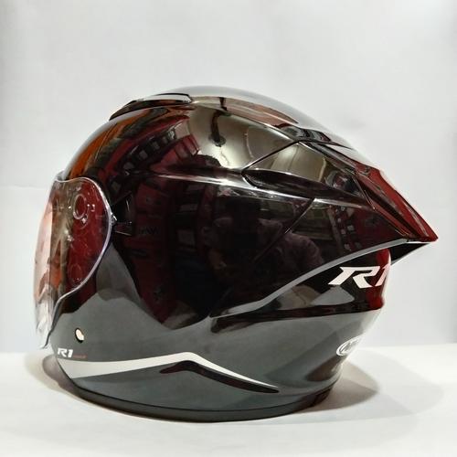 Jual HELM NHK R1 MAX SOLID BLACK METALIK HELM HALF FACE - Kota ...