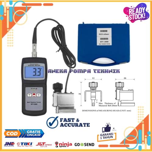 Jual BTT-2880 Belt Tension Tester Ukur Tali Kabel BTT2280 Meter Force ...