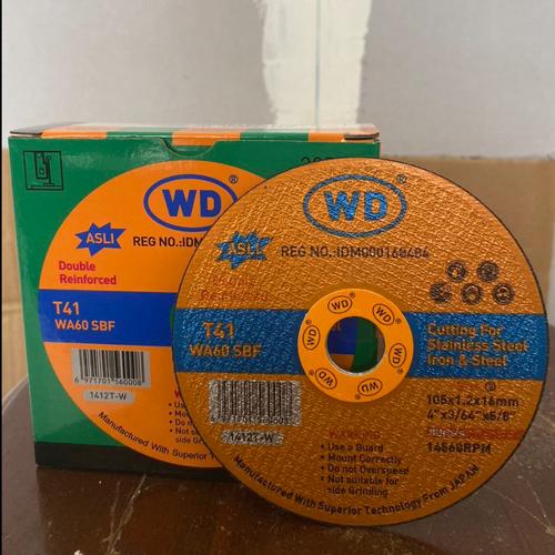 Jual [READY STOK] WD Cutting Wheel T41 WA60SBF 4inchx1.2mm - Kota ...
