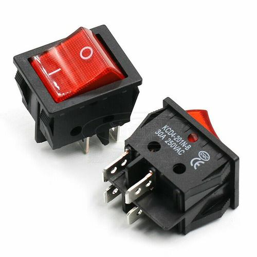 Jual KCD4 Saklar Power On Off Rocker Switch Besar 4 Pin Kaki 30A 250VAC ...