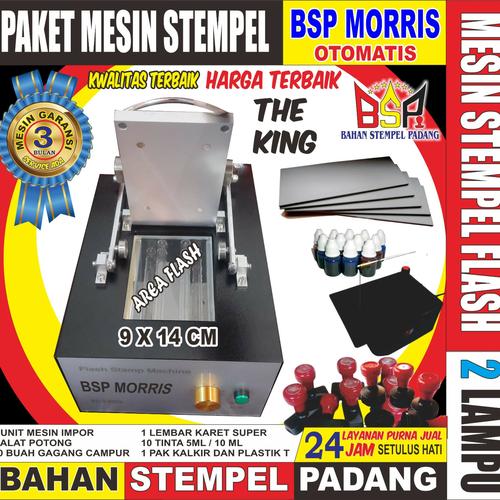 Jual MESIN STEMPEL FLASH IMPOR BSP MORRIS PAKET LENGKAP - Kab. Pasaman ...