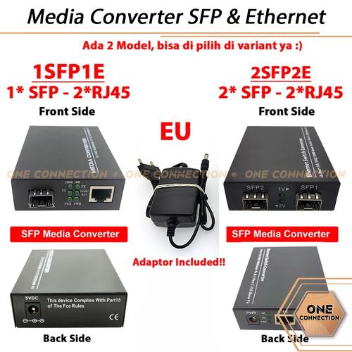 Jual SFP Media Converter SFP 1 Port 2 Port LAN RJ45 2 Port Fiber ...