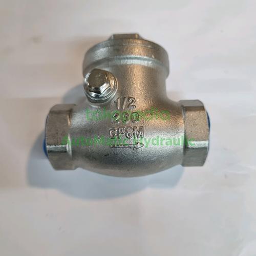 Jual SWING CHECK VALVE 2 INCH STAINLESS STEEL 316/ ONE WAY VALVE ...