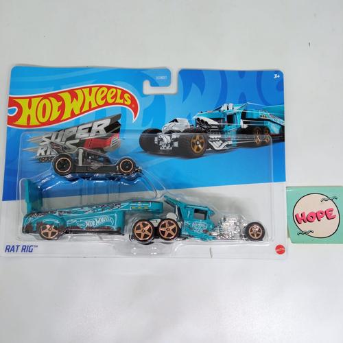 Jual Hot Wheels Super Rigs Rat Rig Diecast Trailer Original Mattel ...