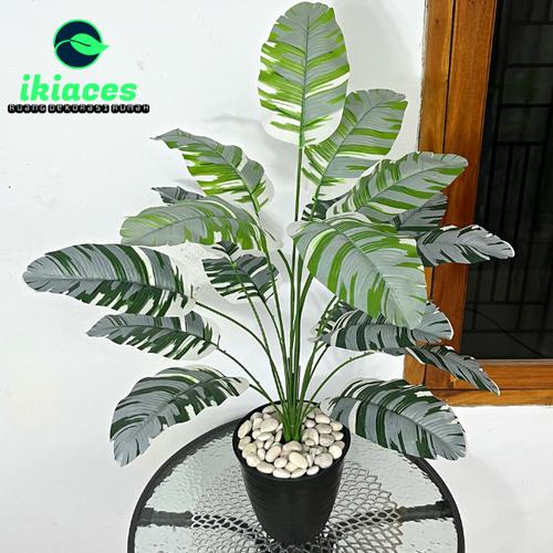 Jual DAUN PISANG JUMBO ARTIFICIAL CORAK DAUN PISANG PLASTIK BUNGA POT ...