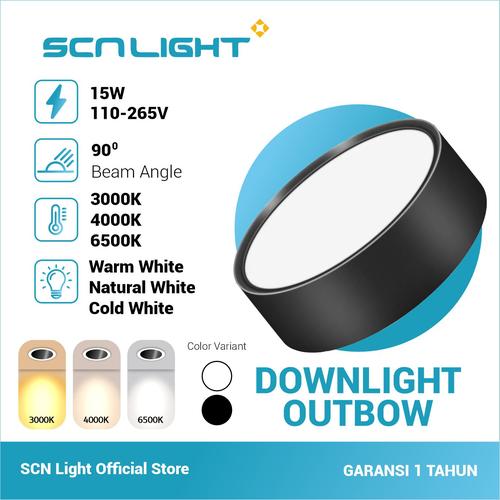 Jual Lampu Led Downlight Outbow Surface 15Watt Warm/Natural/Cold White ...
