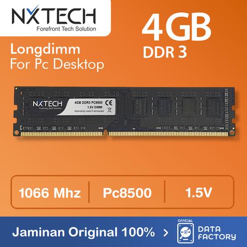 Jual RAM PC NXTECH DDR3 4GB PC 8500 / 1066MHz LONGDIMM PC3 MEMORY ...